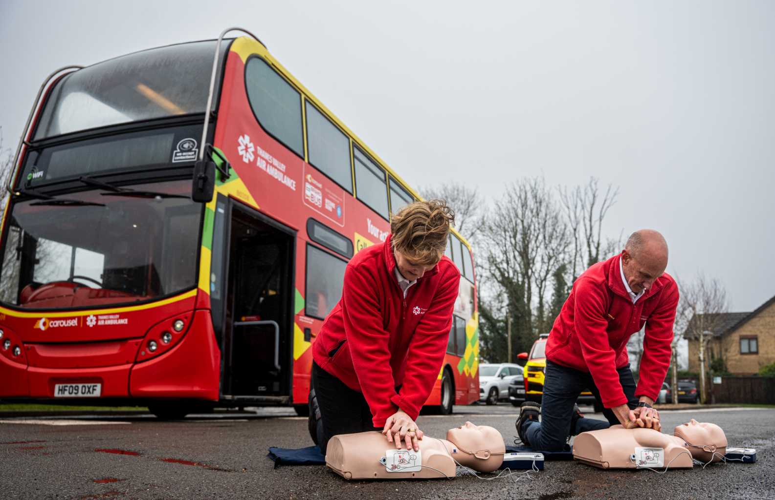 CPR bus spreads Air Ambulance's life-saving message - Carousel Buses