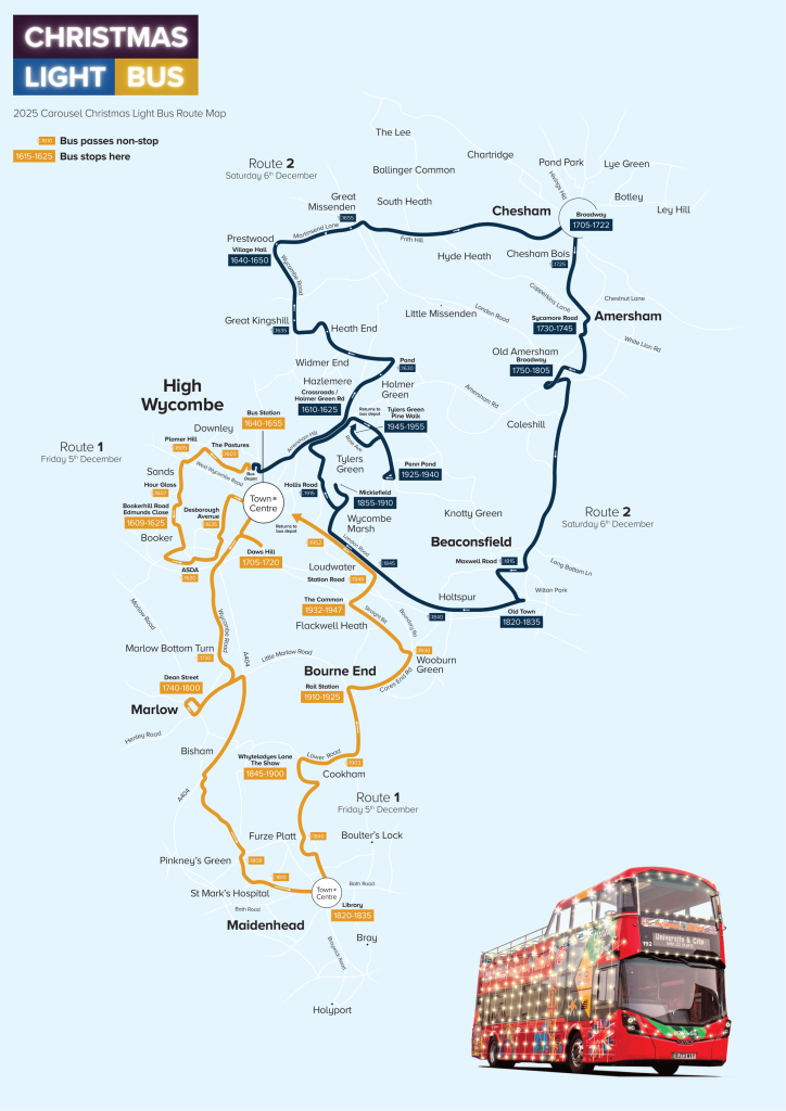 Christmas Light Bus - Carousel Buses