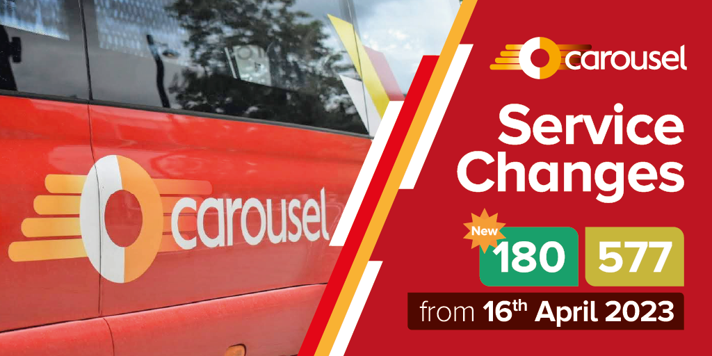 Service Changes from 16th April 2023 - Carousel Buses